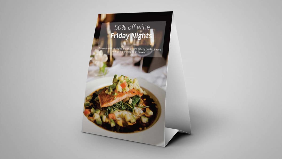 How important is a tent card in a restaurant? | PRINTitGO | MORE THAN ...